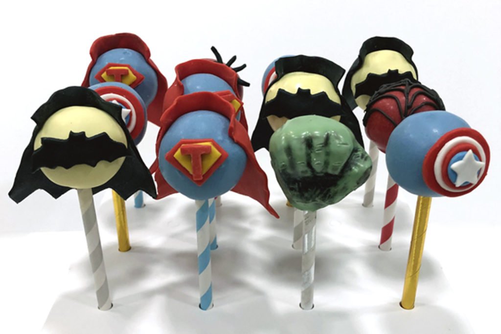 SUPERHERO CAKE POPS ORDER ONLINE TODAY FOR LA DELIVERY