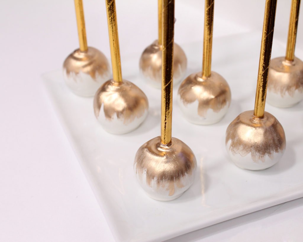 Gold Cake Pops | Custom Desserts | 12 Oaks Desserts